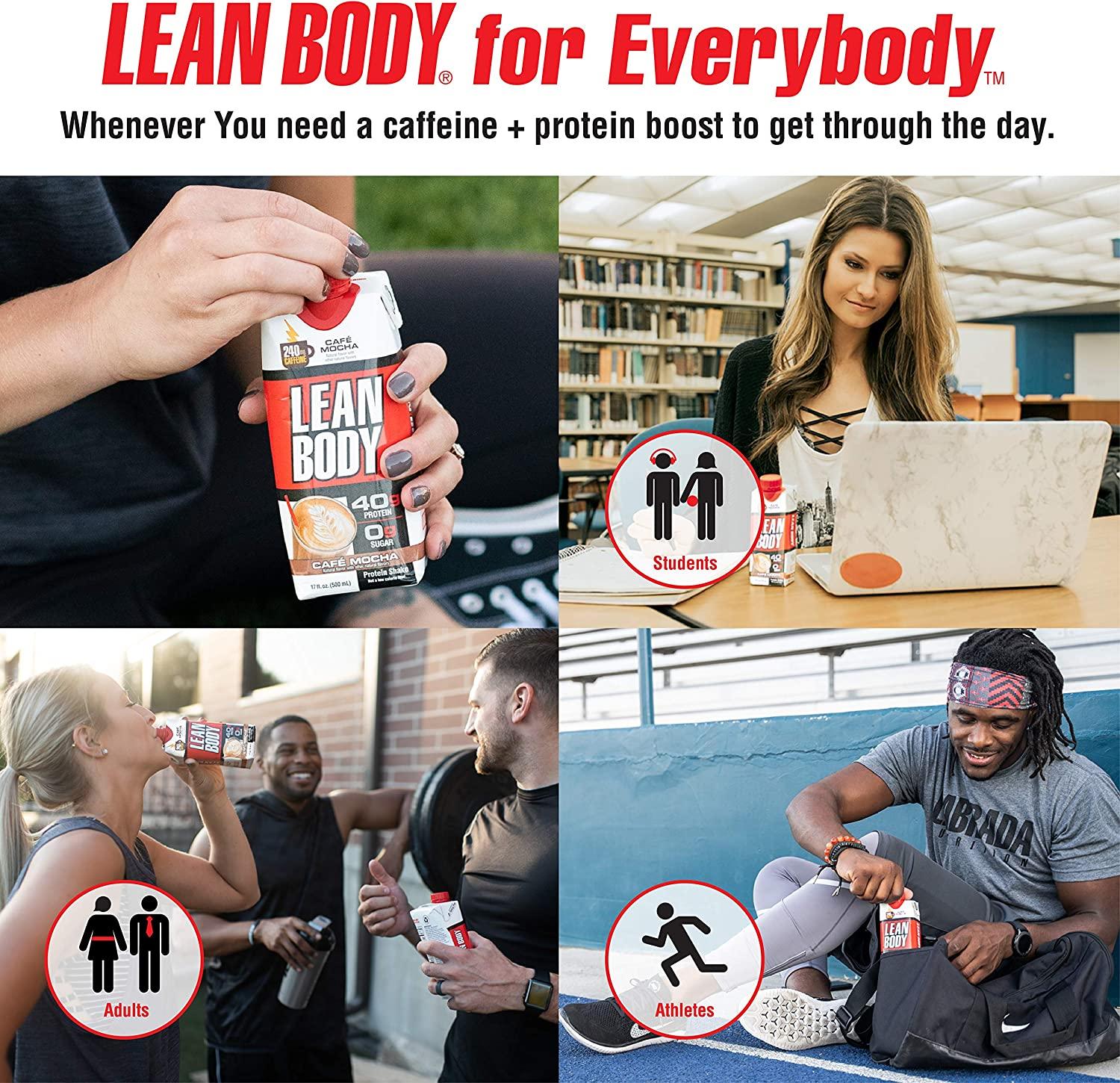 LABRADA Caf Mocha Protein Shake - 240mg Caffeine, 40g Protein, Whey ...