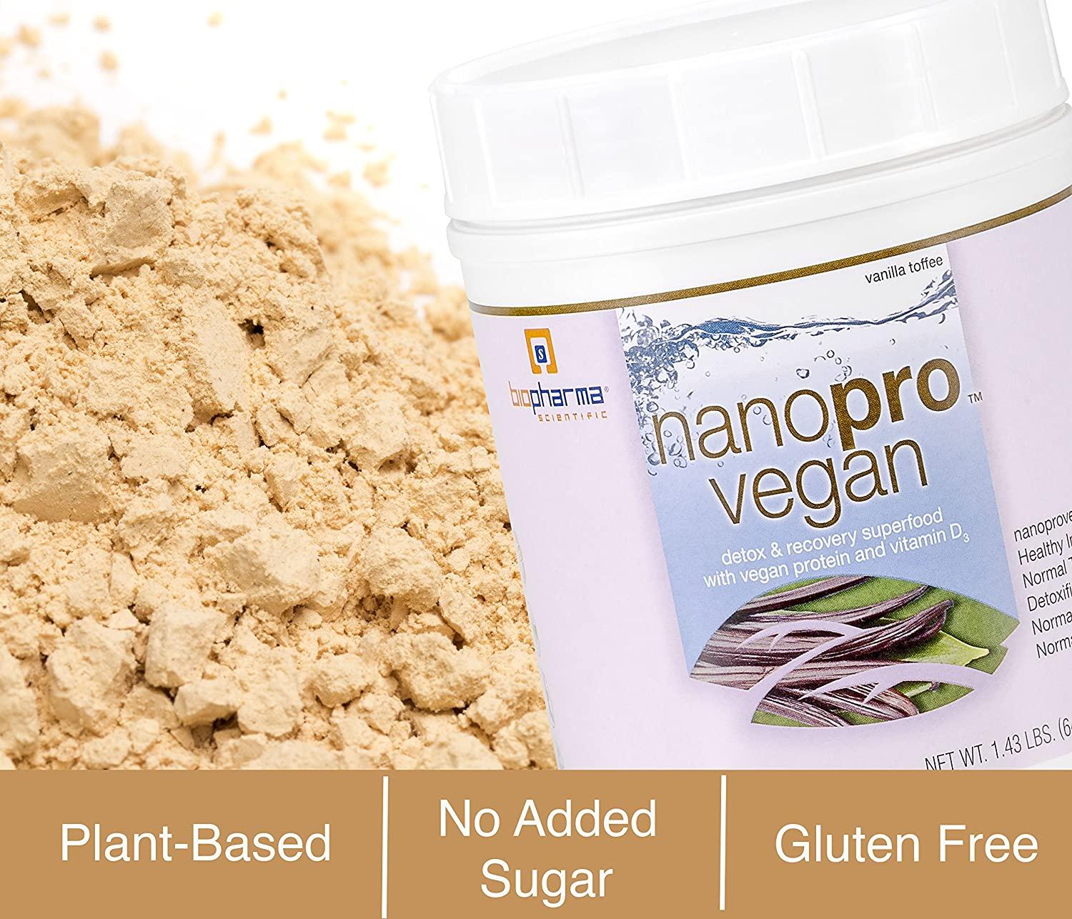 Biopharma Scientific NanoPro Vegan Protein Powder | Vanilla Toffee ...