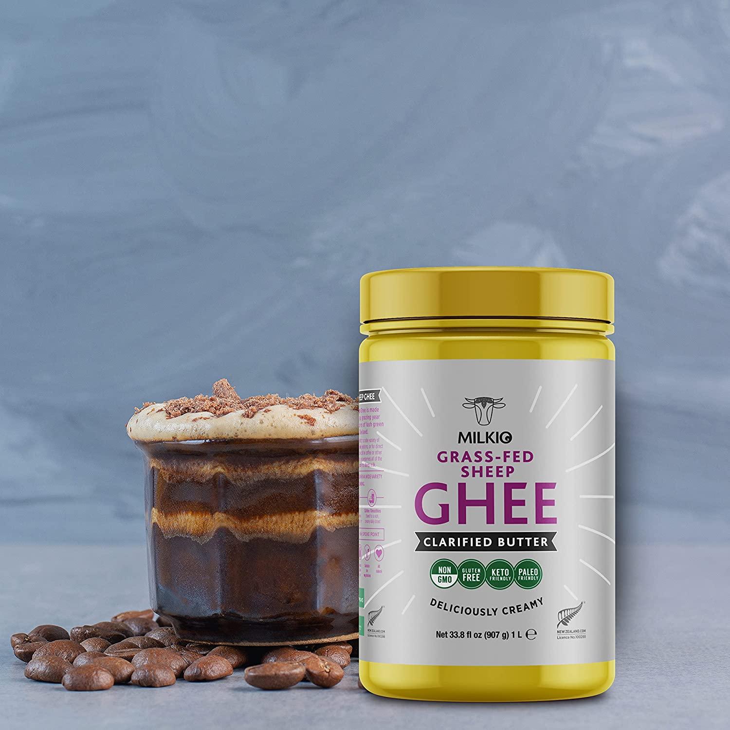 MILKIO Grass Fed Sheep Ghee - 32 Fl Oz | Keto Friendly and Pure ...