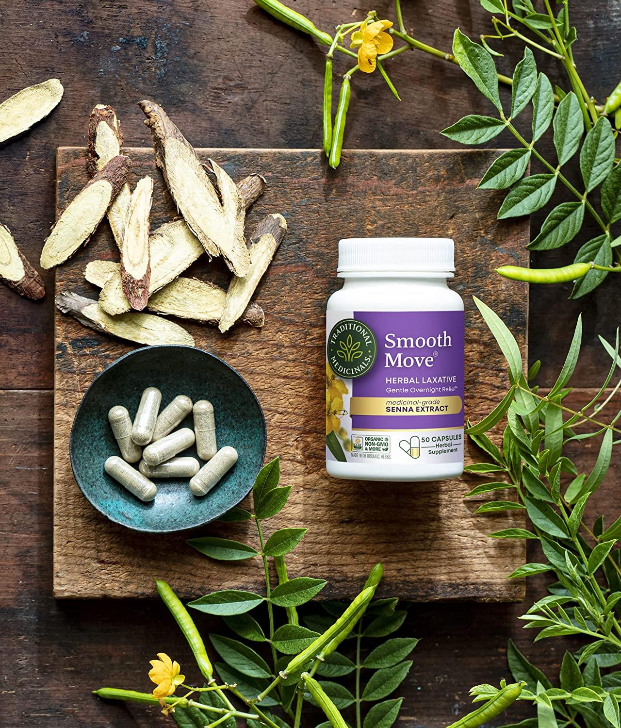 Smooth Move Senna Laxative Capsules - Herbal Constipation Relief | 50 ...