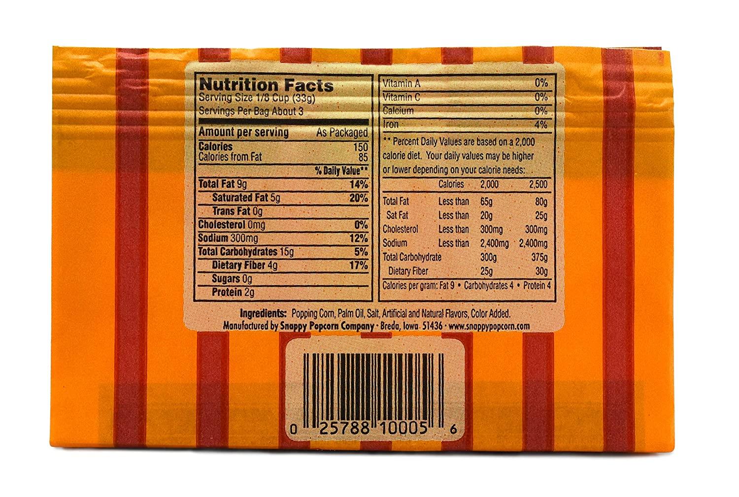 Snappy Movie Theater Butter Microwave Popcorn 3.5 oz - 24 Pack ...