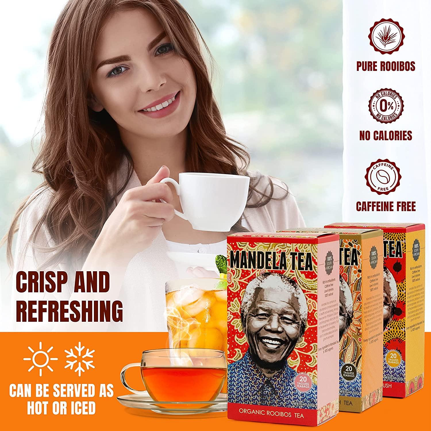 Mandela Rooibos Honeybush Assorted Tea 60 Teabags | USDA Organic South ...