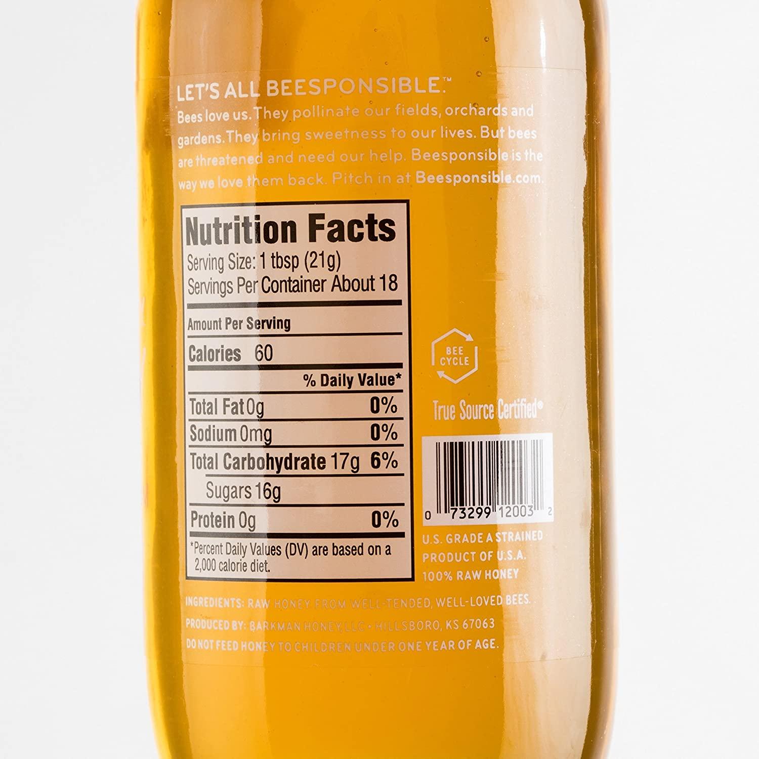 Bee Harmony Raw Orange Blossom Honey 12 oz (Pack of 2) - 2 Jars | Buy ...