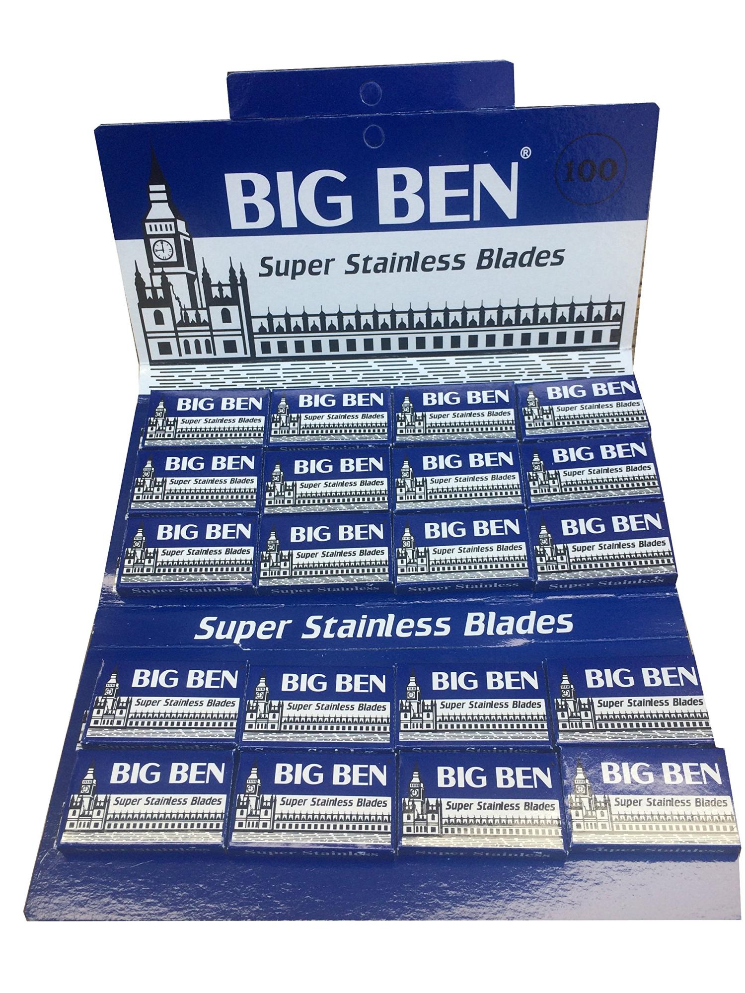 100 BIG BEN Super Stainless Double Edge Razor Blades - Premium Quality ...