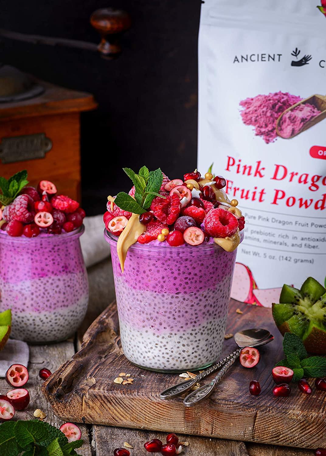 Organic Red Dragon Fruit Powder (4 oz) | Freeze Dried Pitaya for ...
