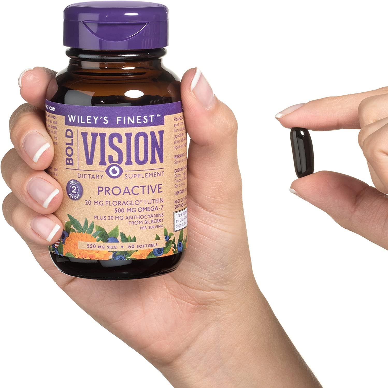 Wiley's Finest Bold Vision Proactive - 60 Softgels for Eye Health Support