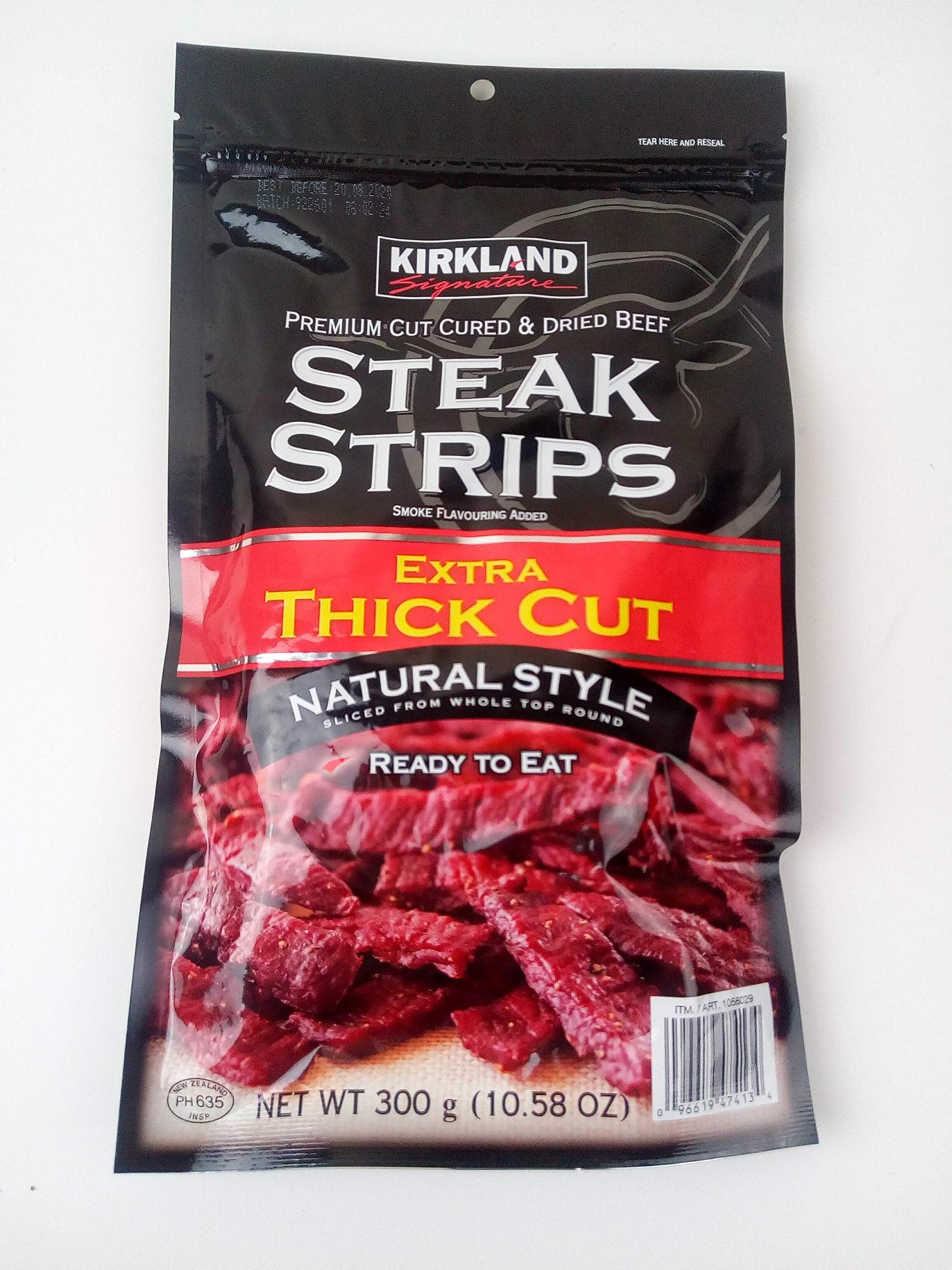 Kirkland Signature Extra Thick Cut Beef Steak Strips 300g - Premium ...