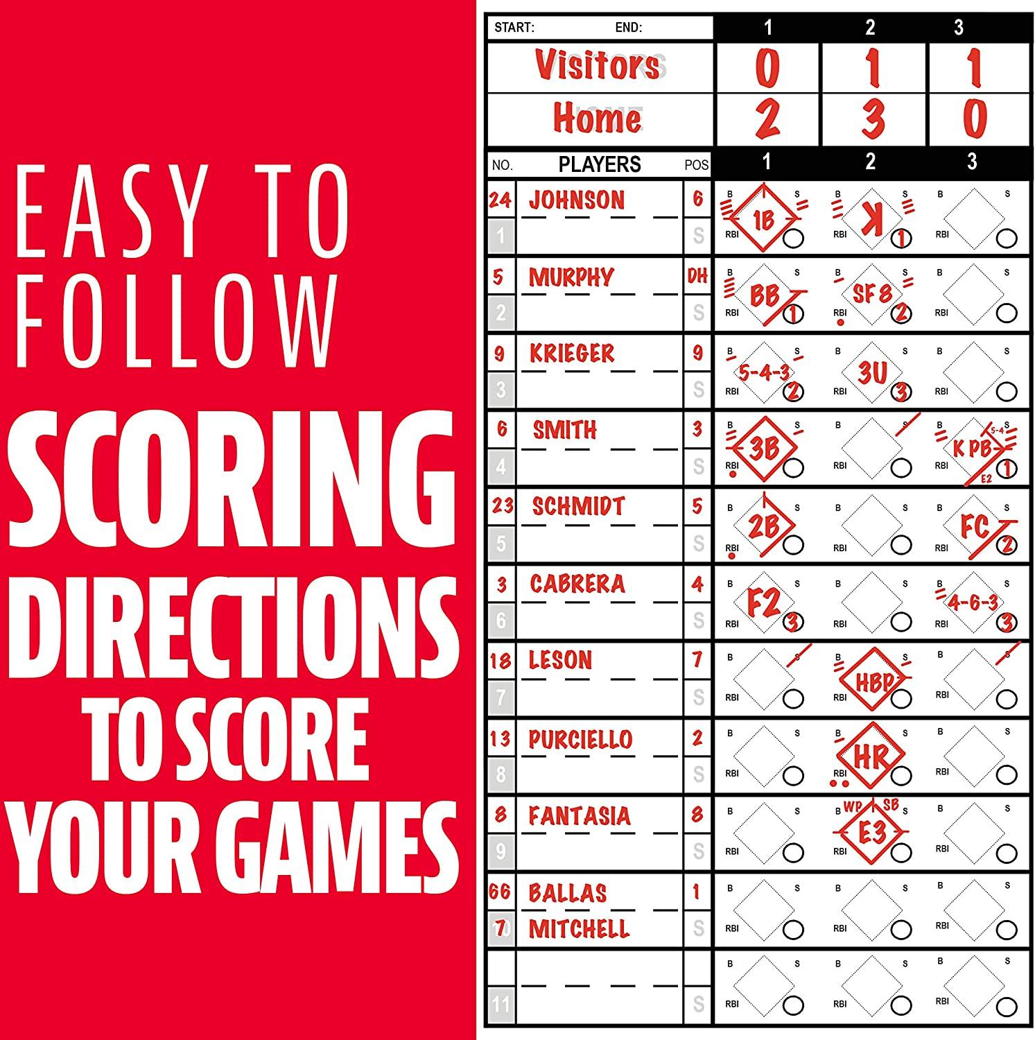 Franklin Sports Baseball & Softball Scorebook - Official Score Keeping ...