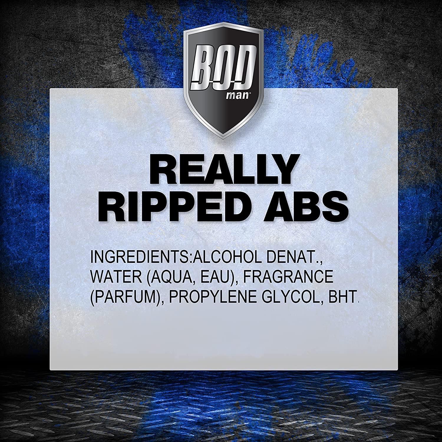 Bod Man Really Ripped Abs Fragrance Body Spray for Men 8 oz - Parfums ...