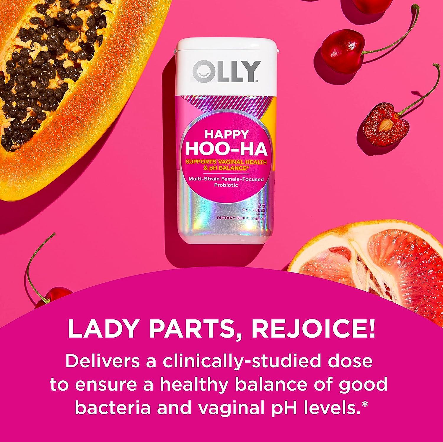 OLLY Happy Hoo-Ha Capsules - Probiotic for Women - 10 Billion CFU - 25 Count - Gluten Free | Buy ...