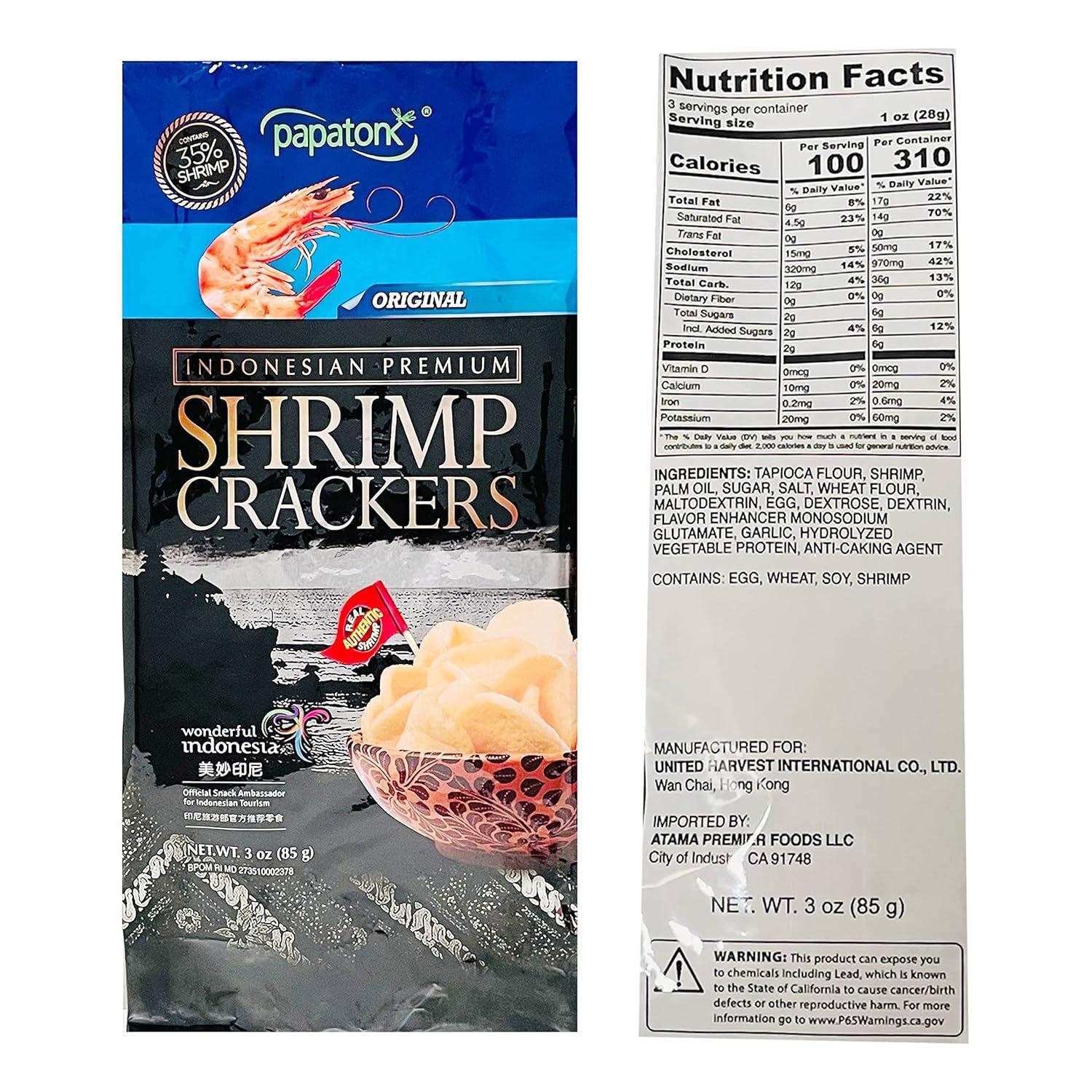 Premium Indonesian Shrimp Cracker Chips Variety Pack - Original, Hot ...