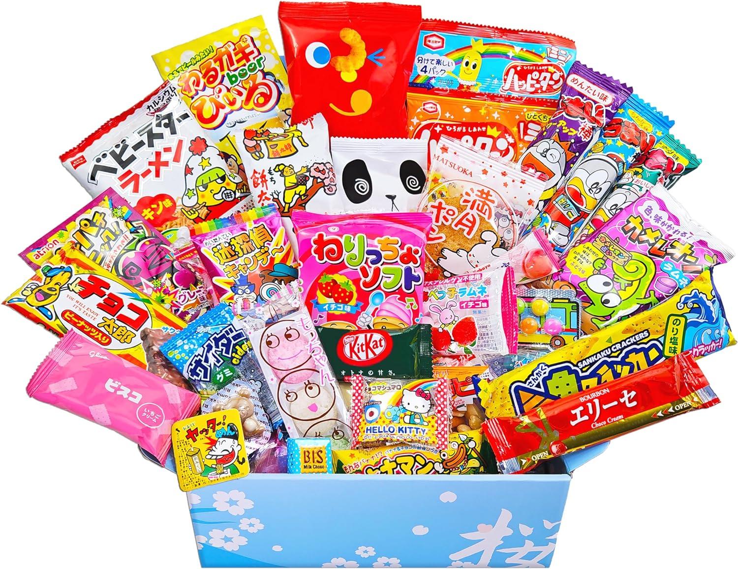 Sakura Box: 40 Piece Japanese Candy & Snacks Dagashi Set - Perfect Food ...