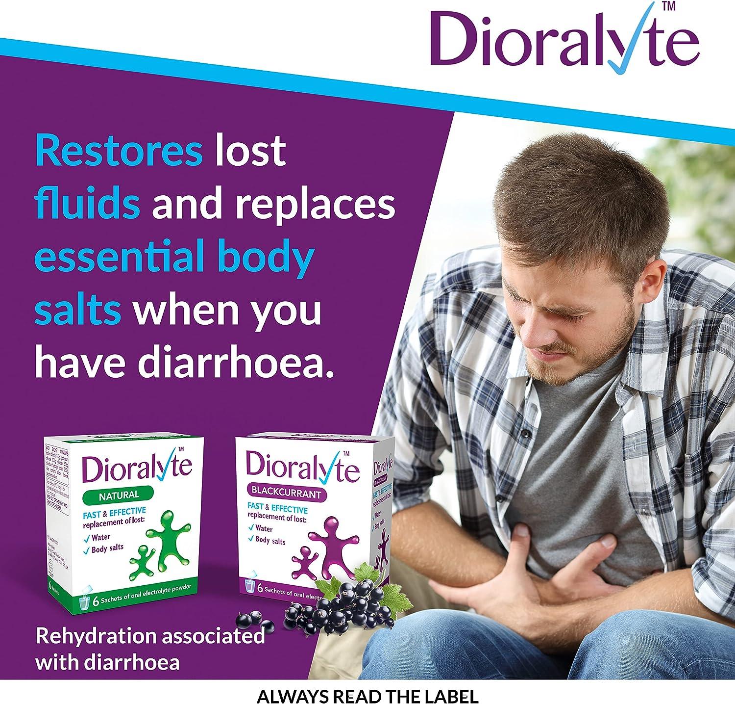 Dioralyte Blackcurrant Flavour - 6 Sachets | Hydration & Electrolyte ...