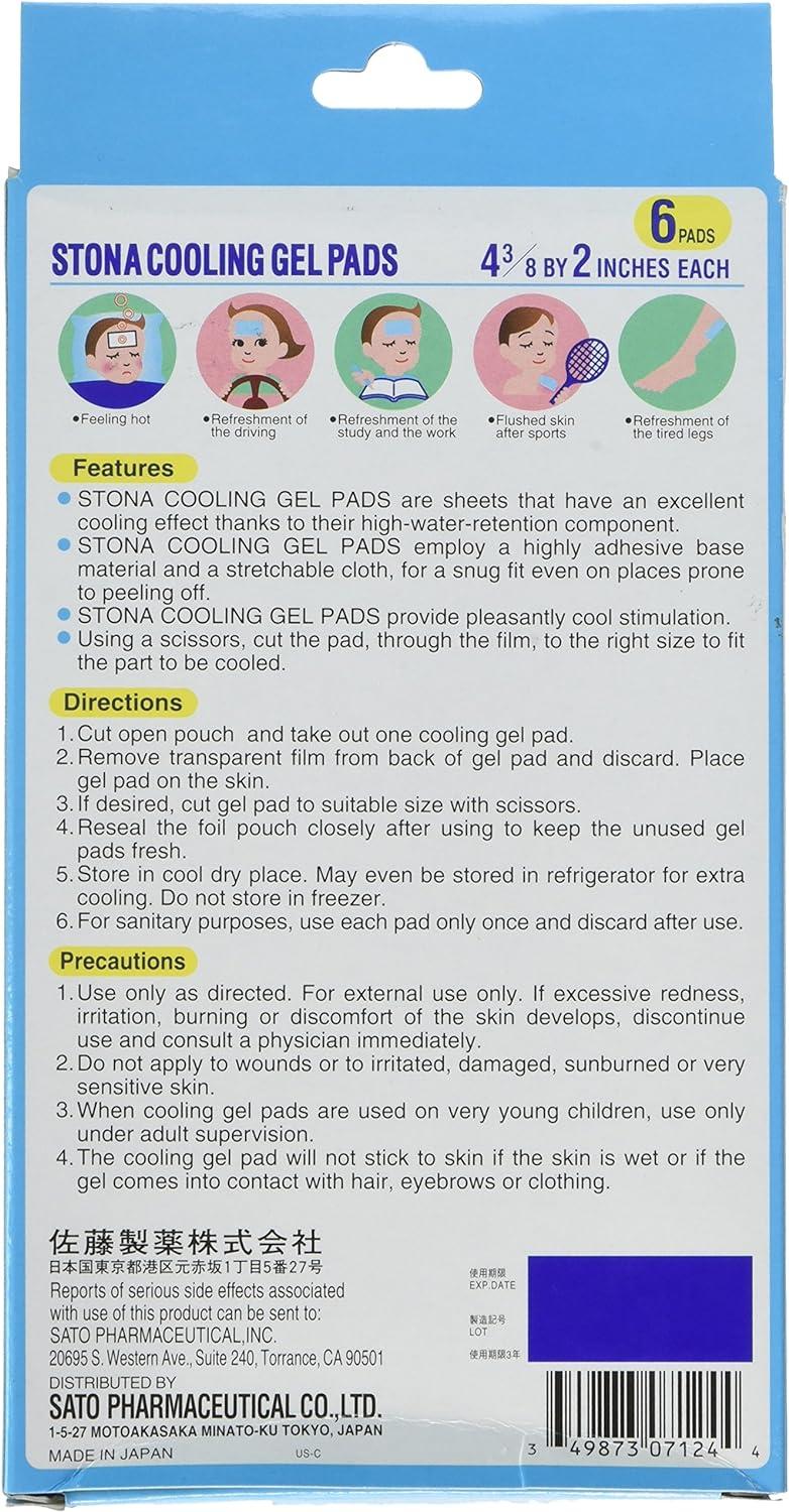 Stona Cooling Gel Pads 6 Count - Instant Relief for Hot Days | Buy Now ...