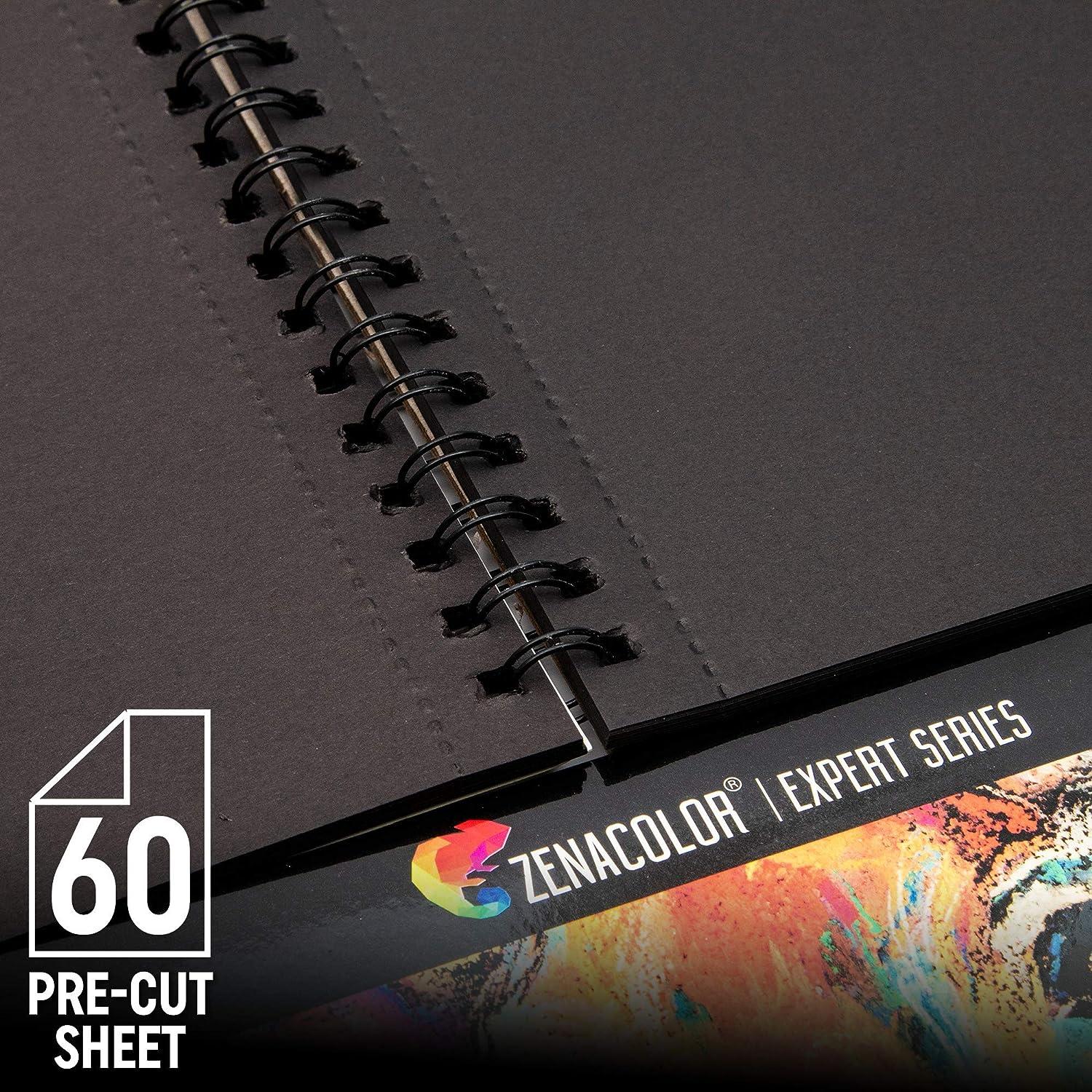 Black Sketchbook (Pack of 2 60 Sheets) 9X12 - Heavyweight Paper 150GSM ...