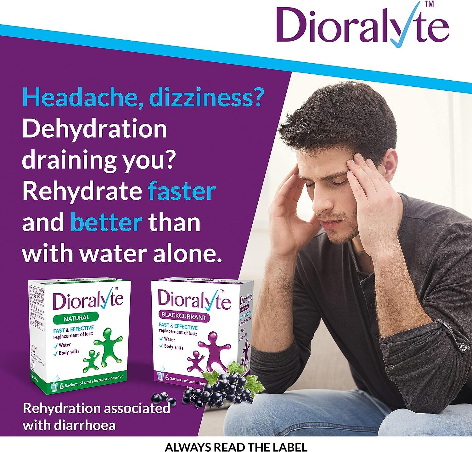 Dioralyte Blackcurrant Flavour - 6 Sachets | Hydration & Electrolyte ...