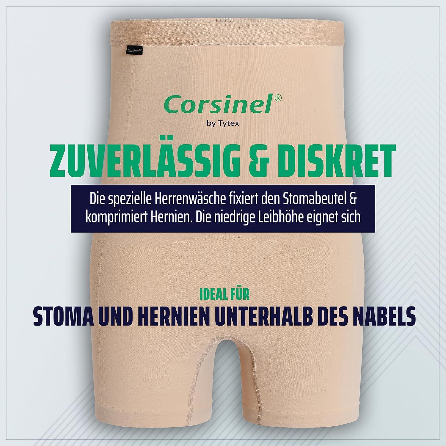 Corsinel Support Linen High Mens Boxer Shorts for Stoma & Hernia ...