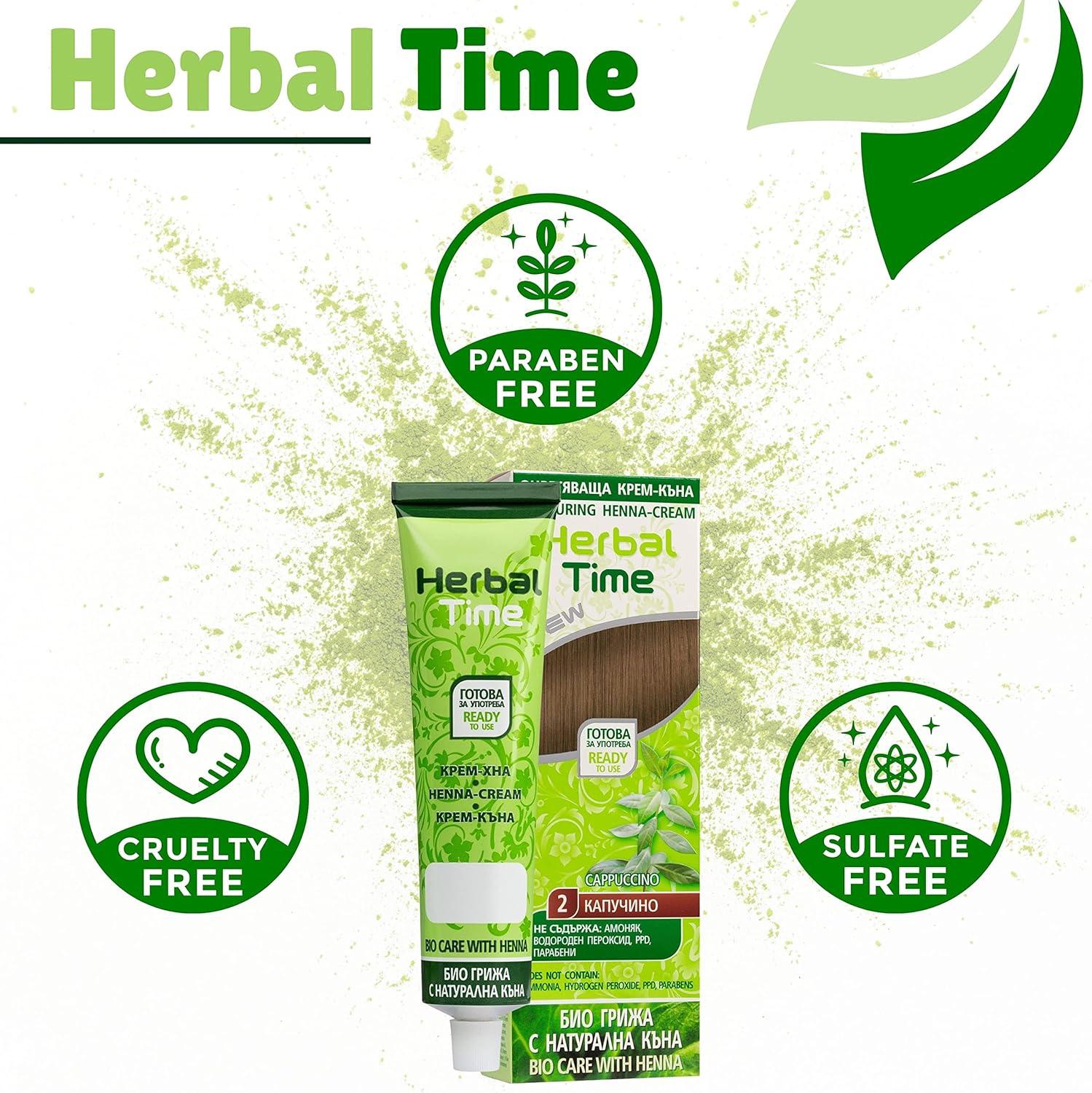 Herbal Time Henna Cappuccino N 2 Coloring Cream with Nettle Extract ...