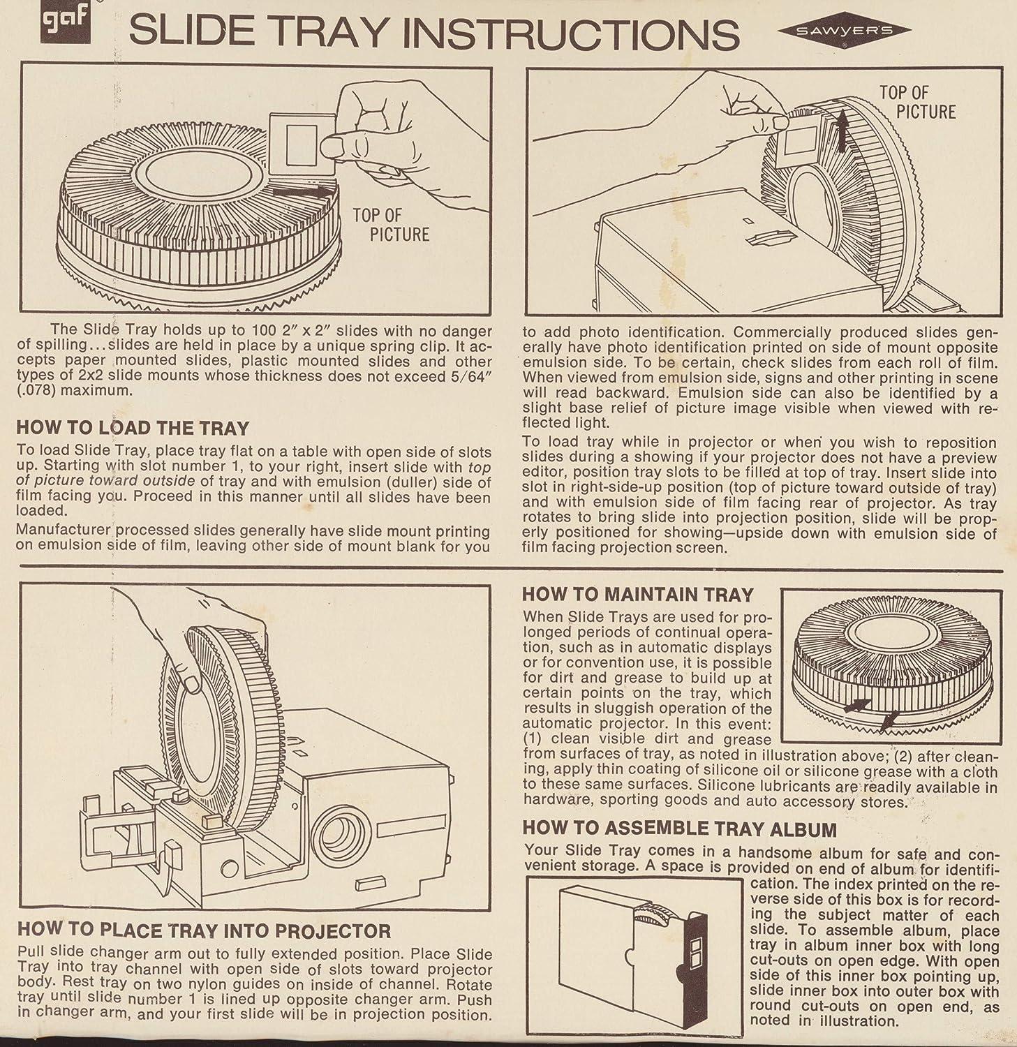 Sawyers Slide Projector Rotary Trays - Set of 3 (100 Capacity) | Buy ...