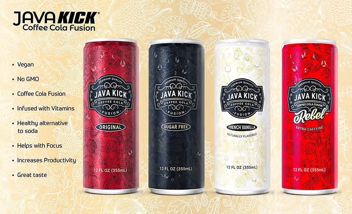 Java Kick JavaKIck. Coffee Cola Fusion-Variety pack of four flavors. 12 ...