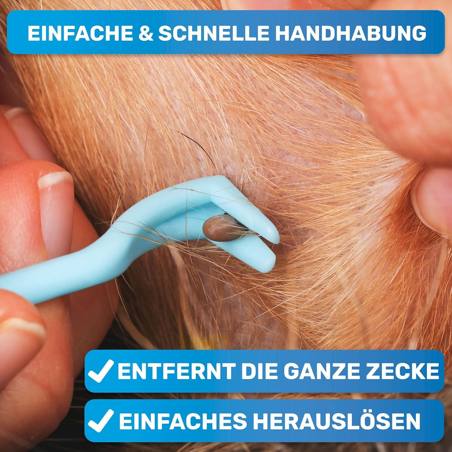 Bluepet 3 Set Premium Tick Hooks - Effective Tick Remover for Dogs Cats ...