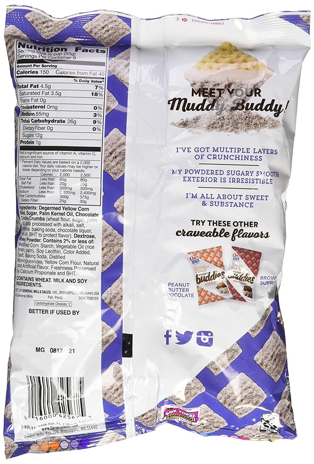 Chex Mix Muddy Buddies Cookies and Cream Snack Mix 10.5 oz - Delicious ...