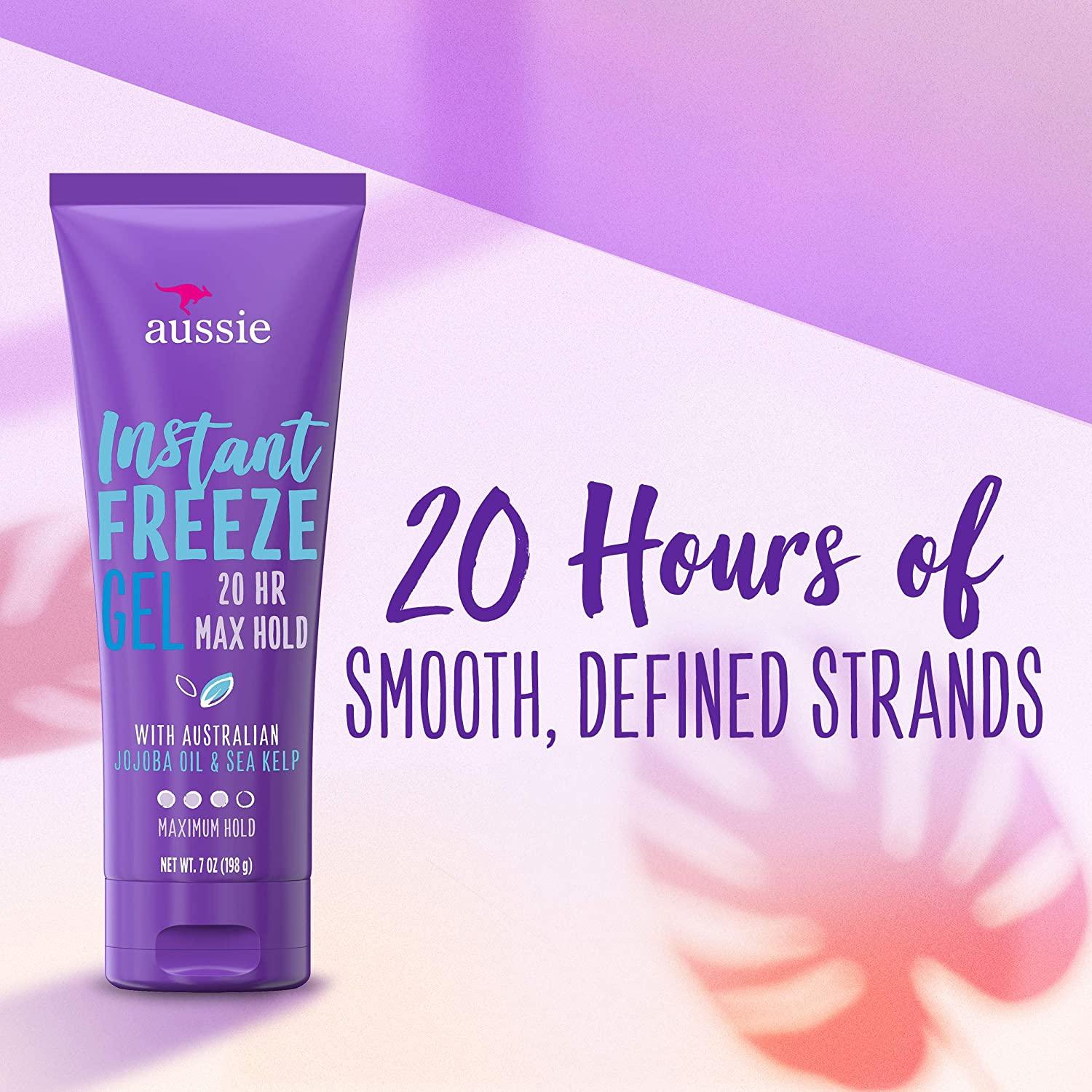 Aussie Instant Freeze Sculpting Maximum Hold Hair Gel - 7 Oz Triple ...