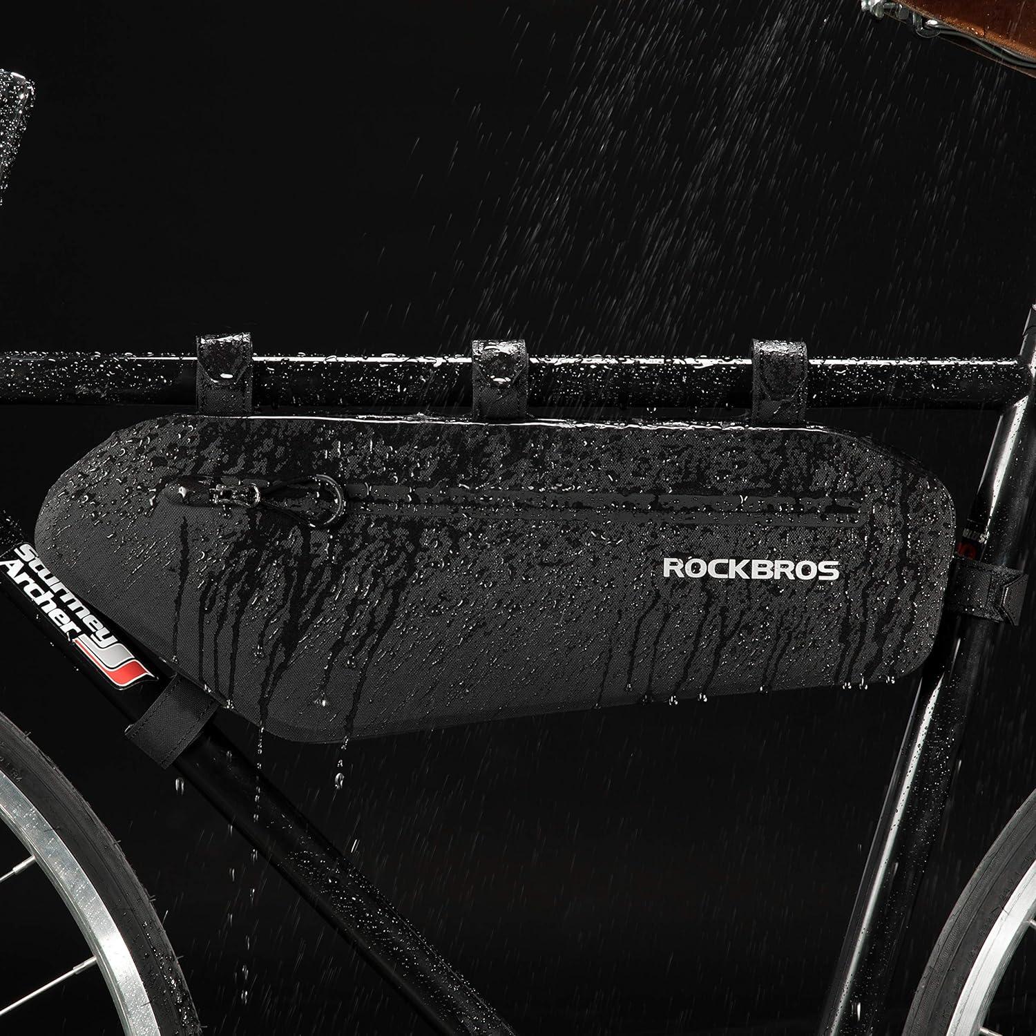 ROCKBROS Waterproof Bicycle Frame Bag - 4L Triangle Bike Bag - Durable ...