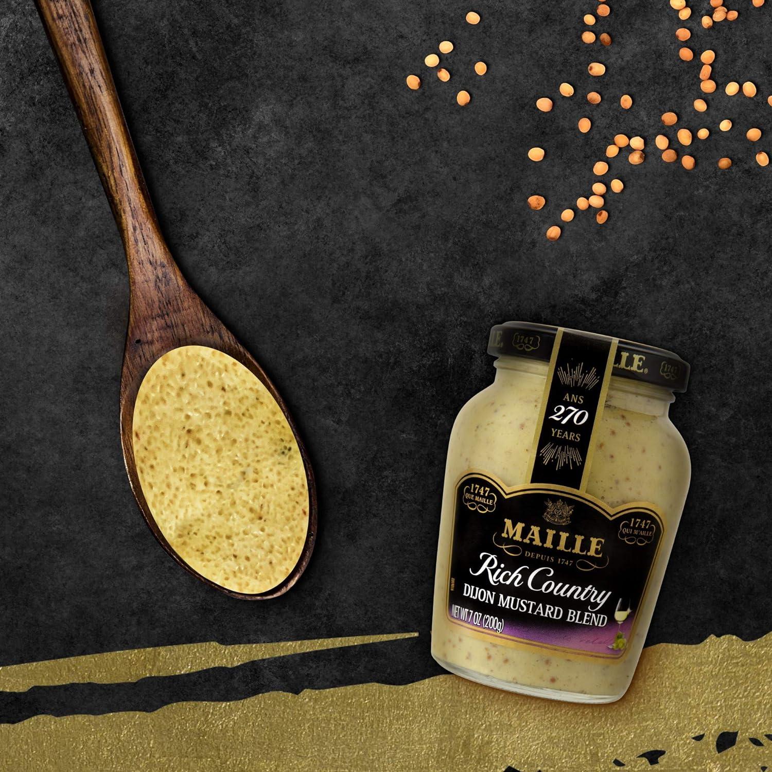 Maille Mustard Variety Pack - 7 Oz, 4 Count | Premium Mustard Selection ...