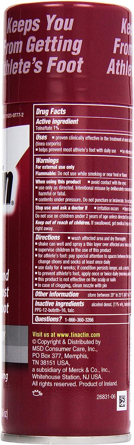 Tinactin Athlete Foot Powder Spray 4.6 oz - Fast-Acting Relief for ...