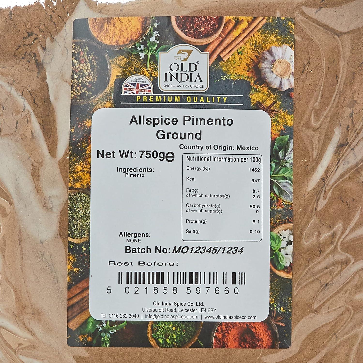 Old India Allspice Pimento Ground 750g - Premium Quality Spice Blend ...