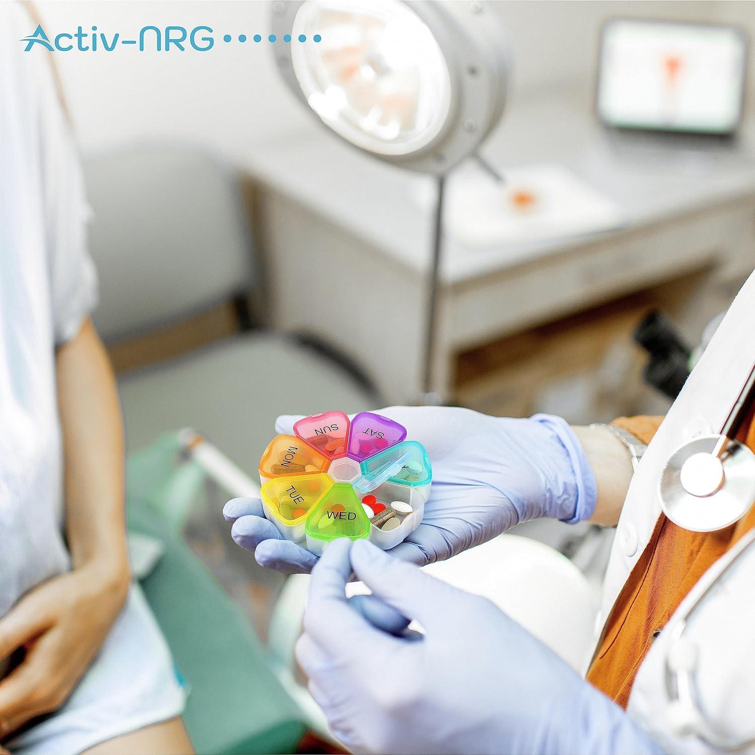 Premium Round Multi Colour Pill Box Organiser - BPA Free - Travel ...