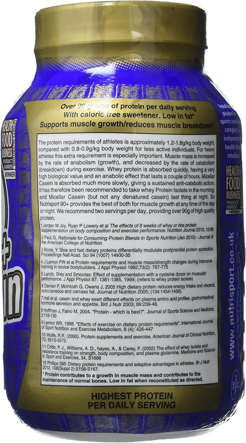 Nutrisport 90+ Protein Chocolate Powder 908g - High-Quality Protein ...