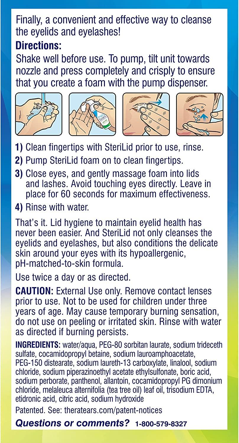 TheraTears Sterilid Eye Cleanser with Tea Tree Oil - 48mL Foam Pump