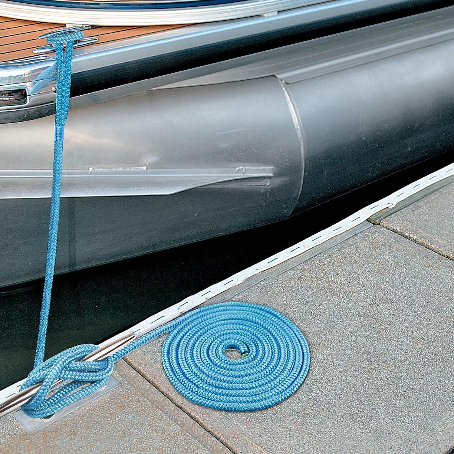 CDC Cargo 4 Pack 3/8 x 15' Marine-Grade Boat Dock Lines - Black Double ...