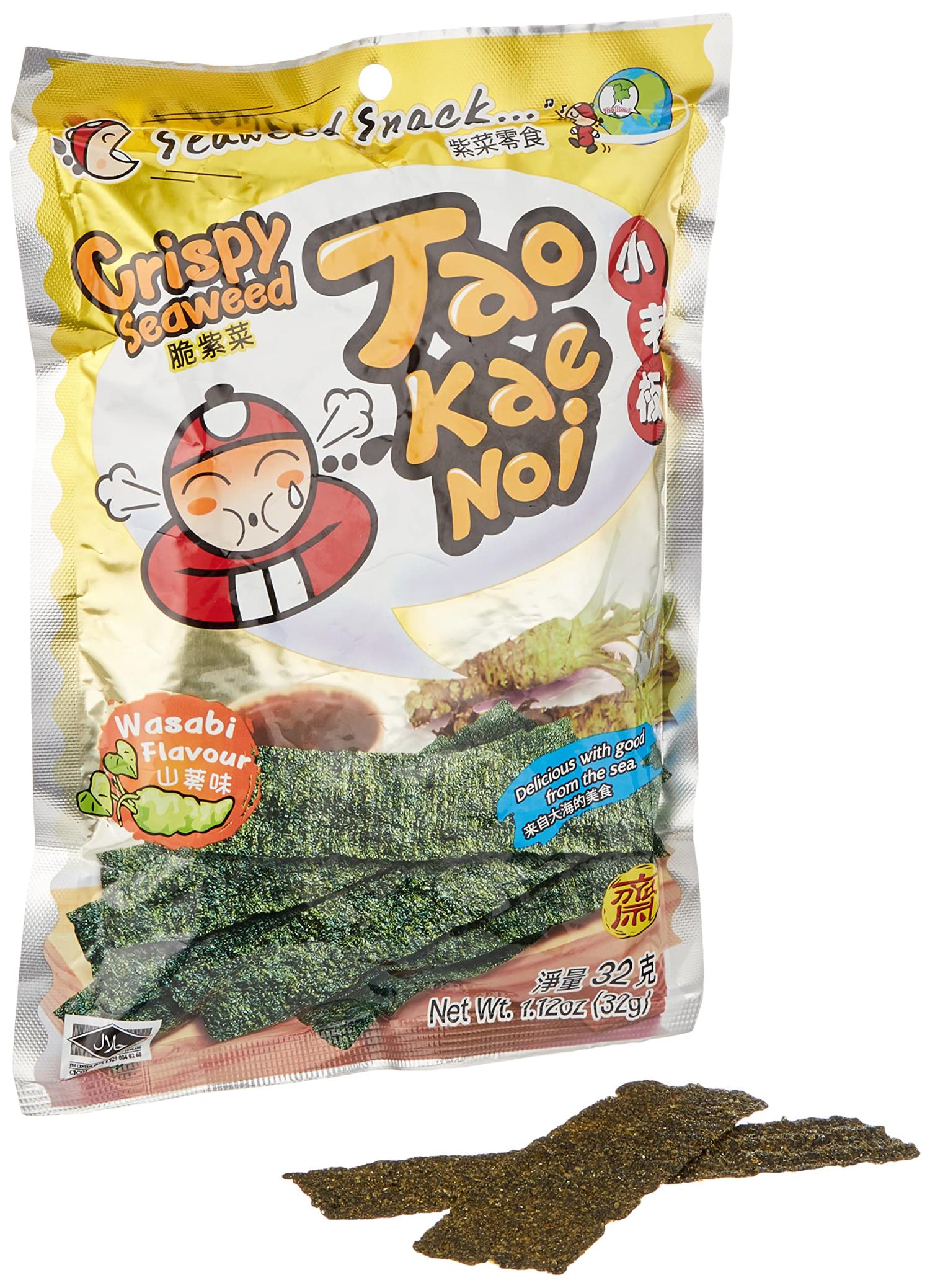 Tao Kae Noi Crispy Seaweed Snack Wasabi - 32g (1 Pack) | Authentic ...