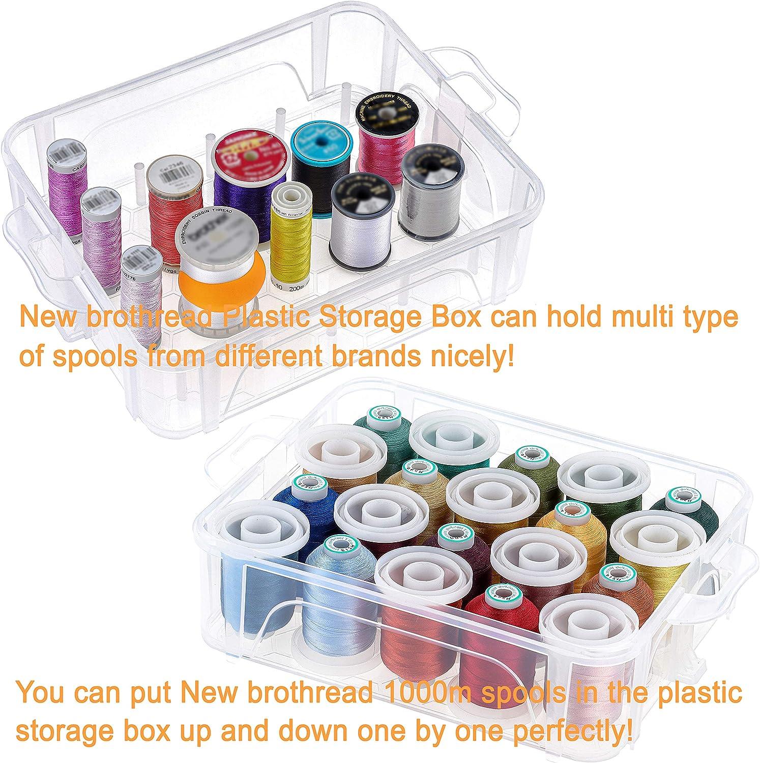 New brothread 80 Spools 500m Each Embroidery Machine Thread with Clear ...