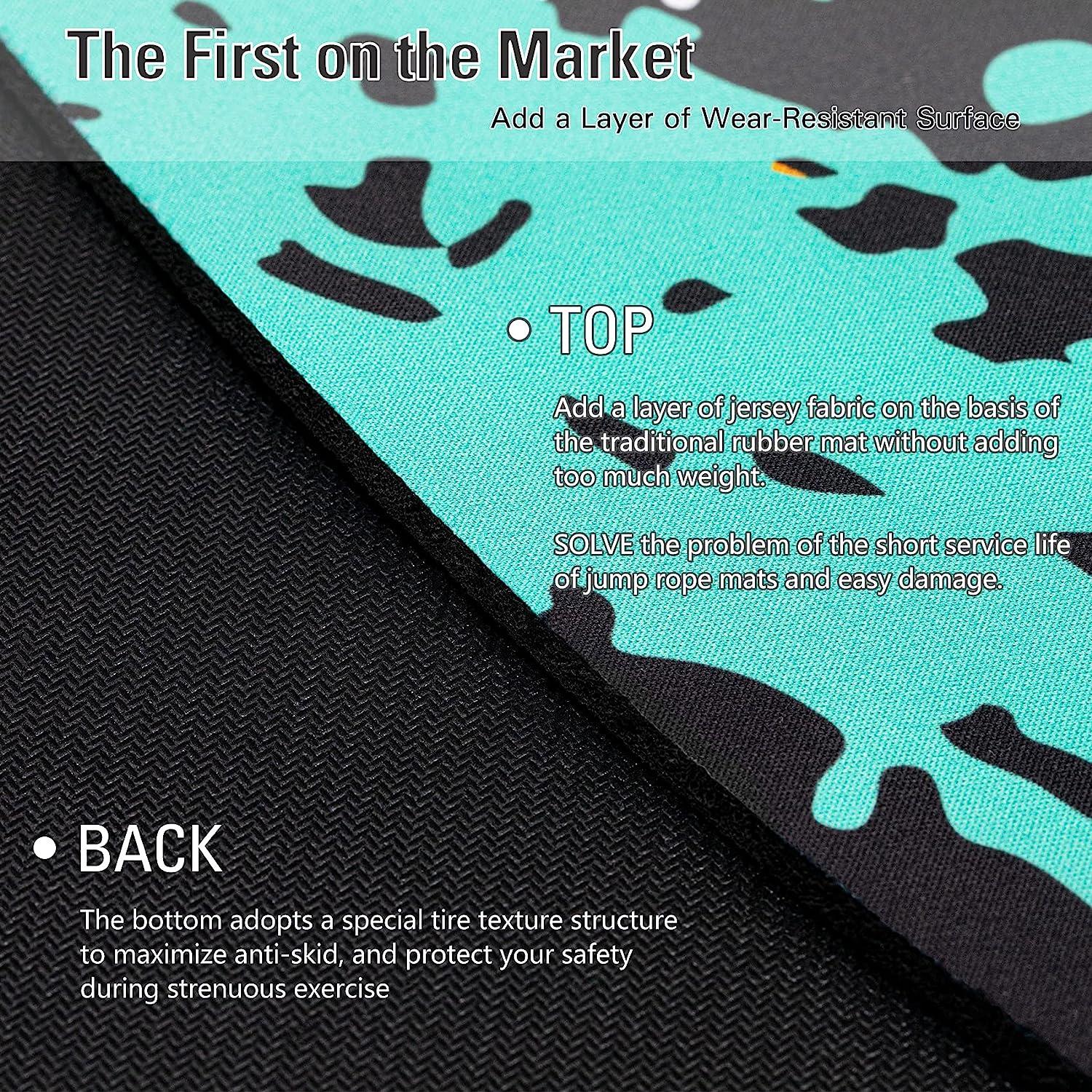 Large Rubber Exercise Mat for Home Gym Flooring | Non-Slip Oval Design ...