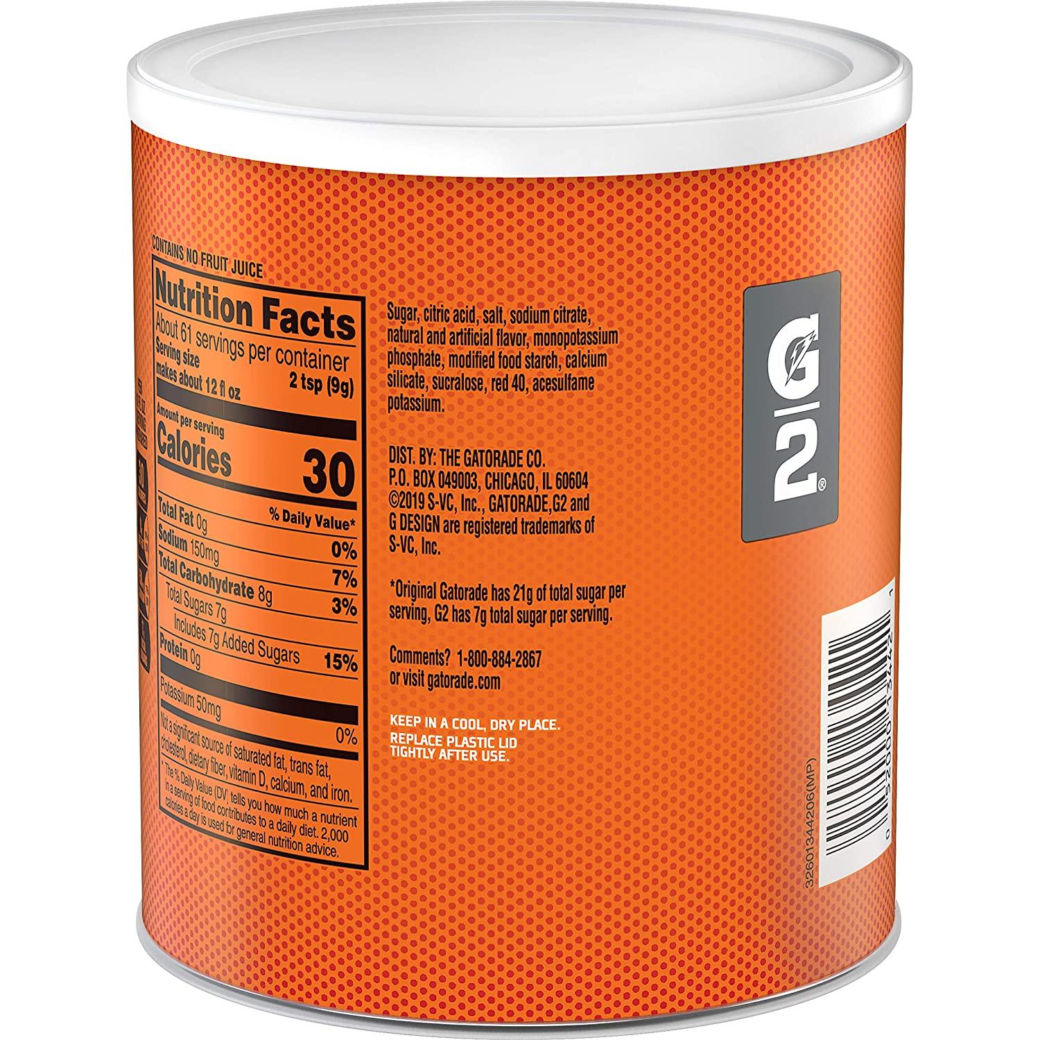 Gatorade G2 Nutrition Facts
