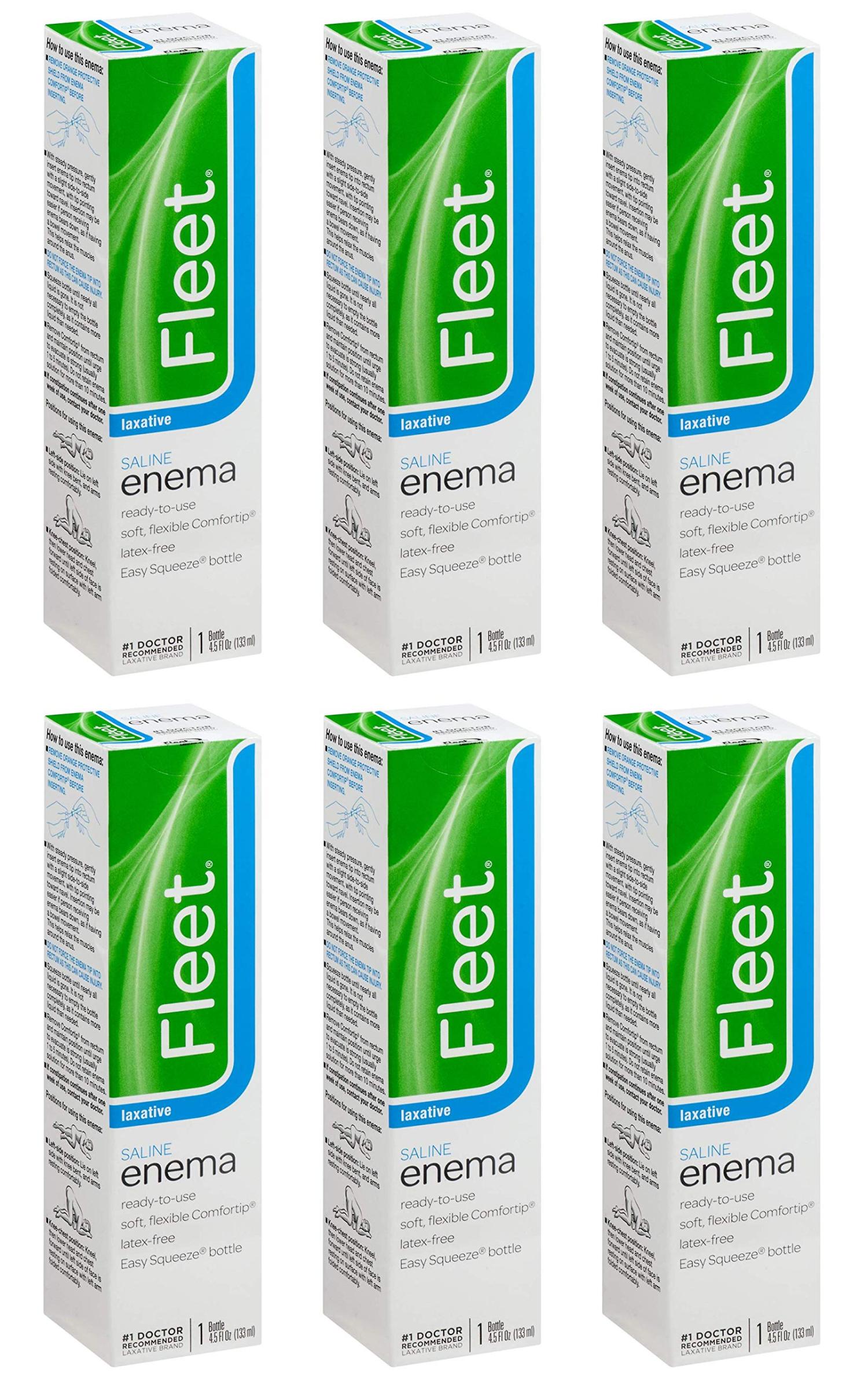 Fleet Enema Saline Ready to Use 4.5 oz - 6 Pack | Gentle & Effective ...