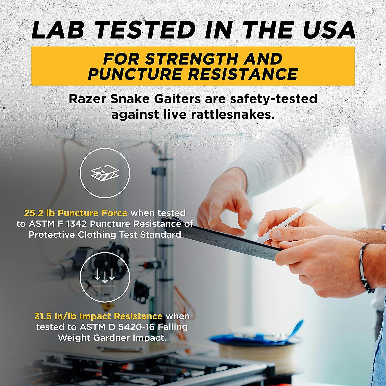 Razer Snake Gaiters - Snake Bite Protection Guards for Hiking & Hunting ...