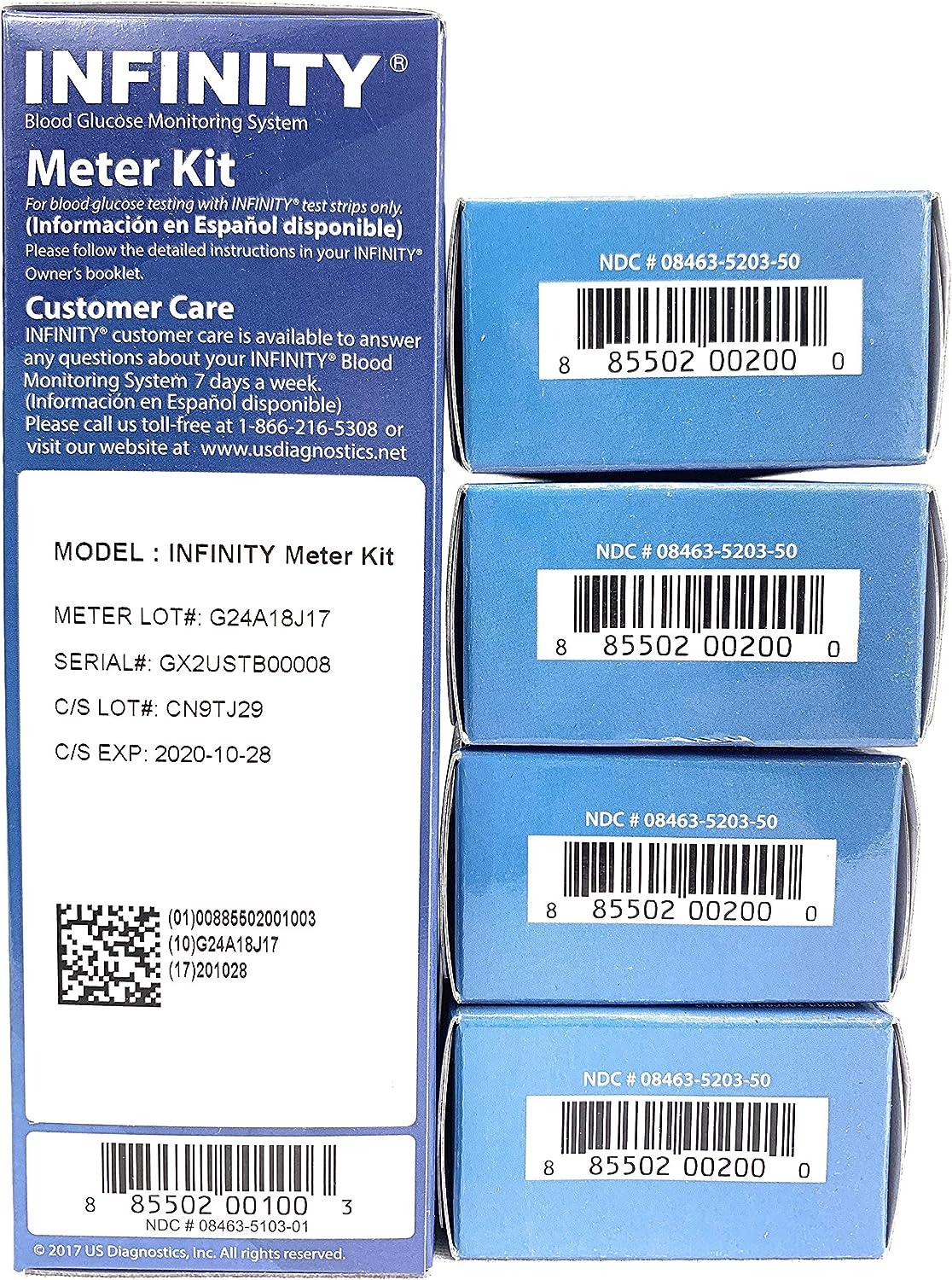Free Infinity Meter w/Purchase of 200 Test Strips (4 Boxes of 50 Ct 200 ...