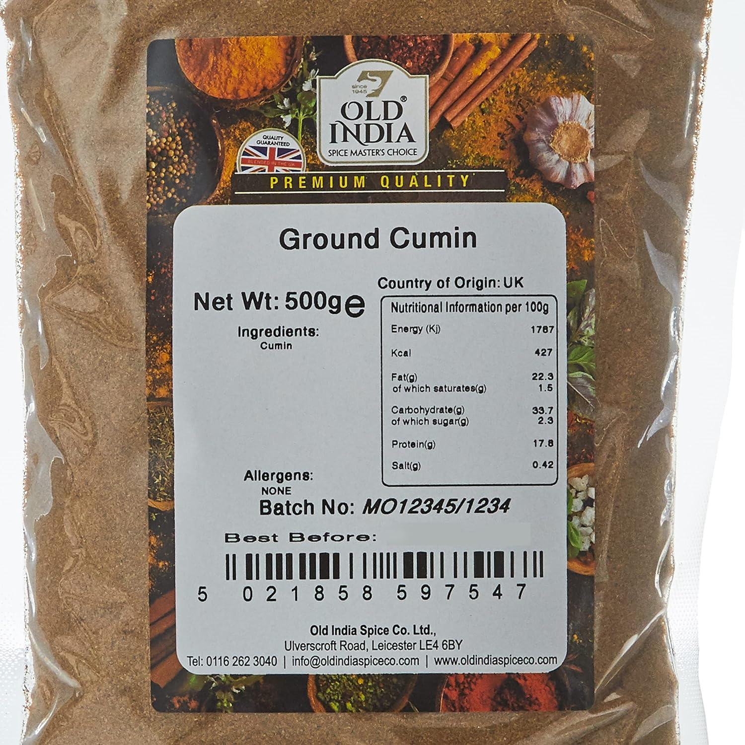 Old India Ground Cumin 500g - Authentic Spice Blend for Cooking | 1 ...