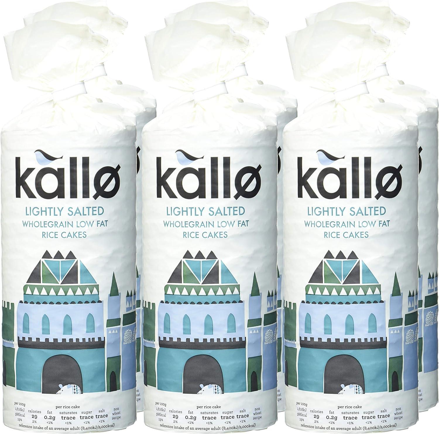 Kallo Lightly Salted Wholegrain Low Fat Rice Cakes 12 x 130g - Healthy ...