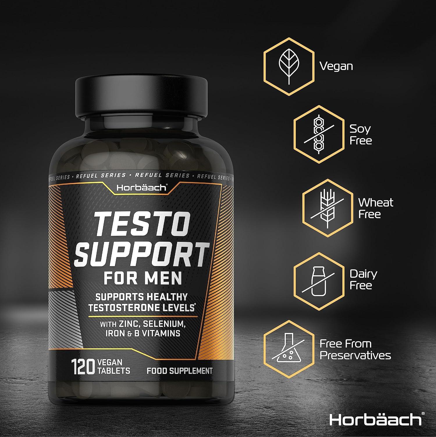 Male Hormone Tablets | 120 Count | Testosterone Supplement for Men ...