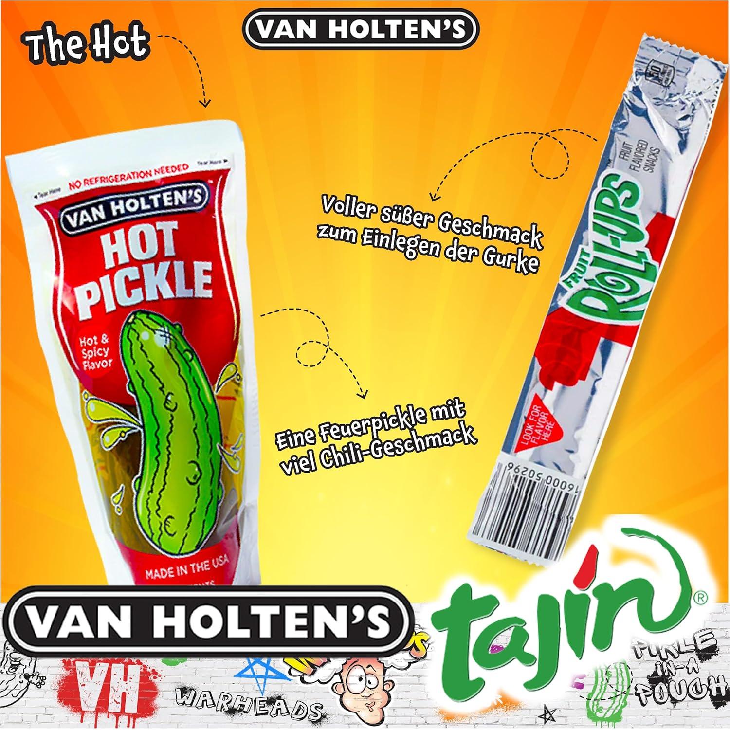 Buy TikTok Chamoy Sour Pickle Kit - Van Holten Pickle Fruit Roll-Ups ...