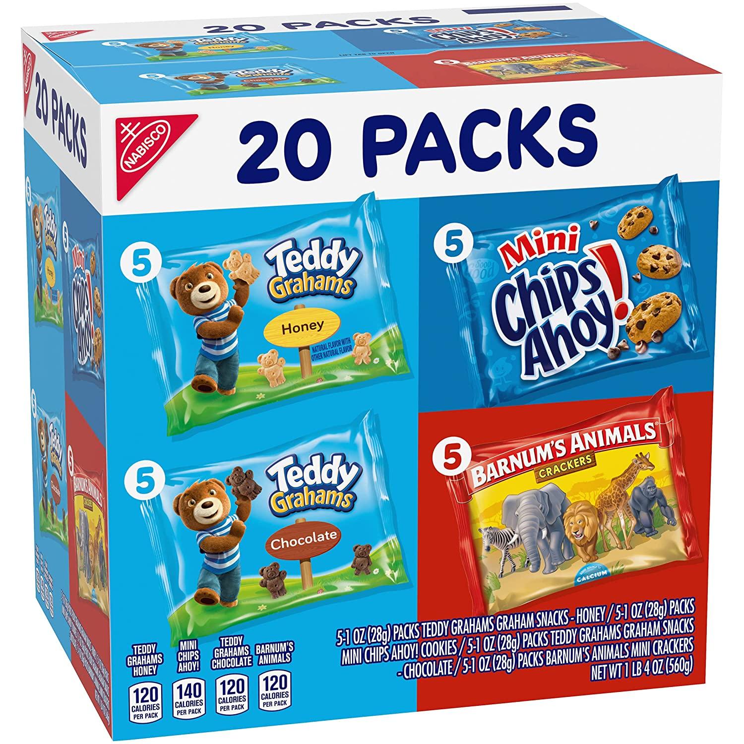 Nabisco Variety Fun Shapes Assorted Animal Crackers, Teddy Grahams ...