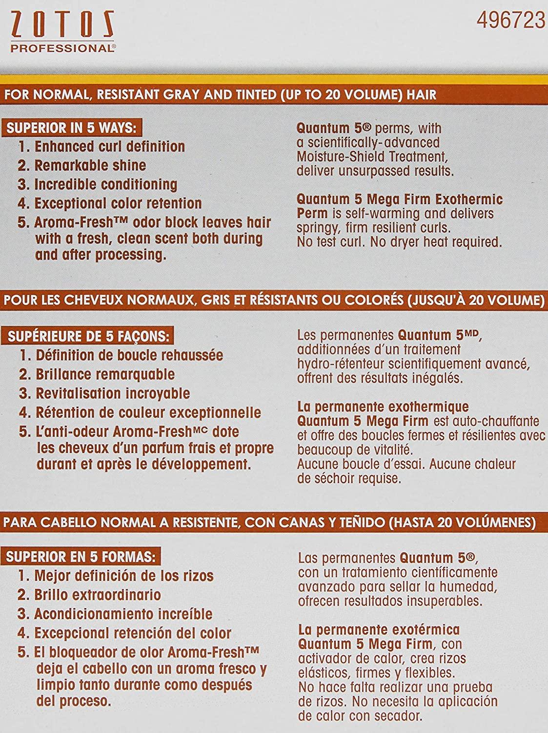 Zotos Quantum 5 Mega Firm Exothermic Perm Unisex - 1 Application | Buy ...