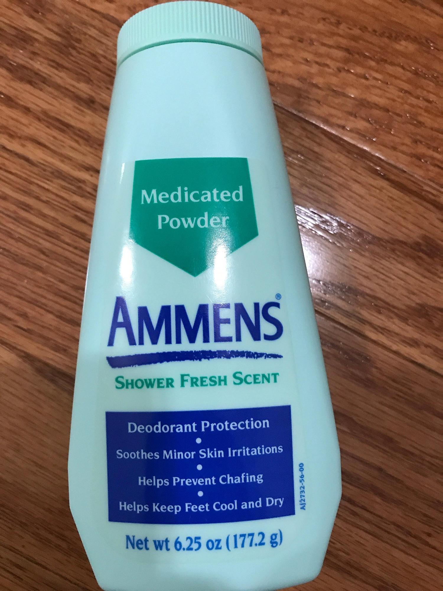 Ammens Shower Fresh Scent Medicated Powder 6.25 oz - Soothing Relief ...