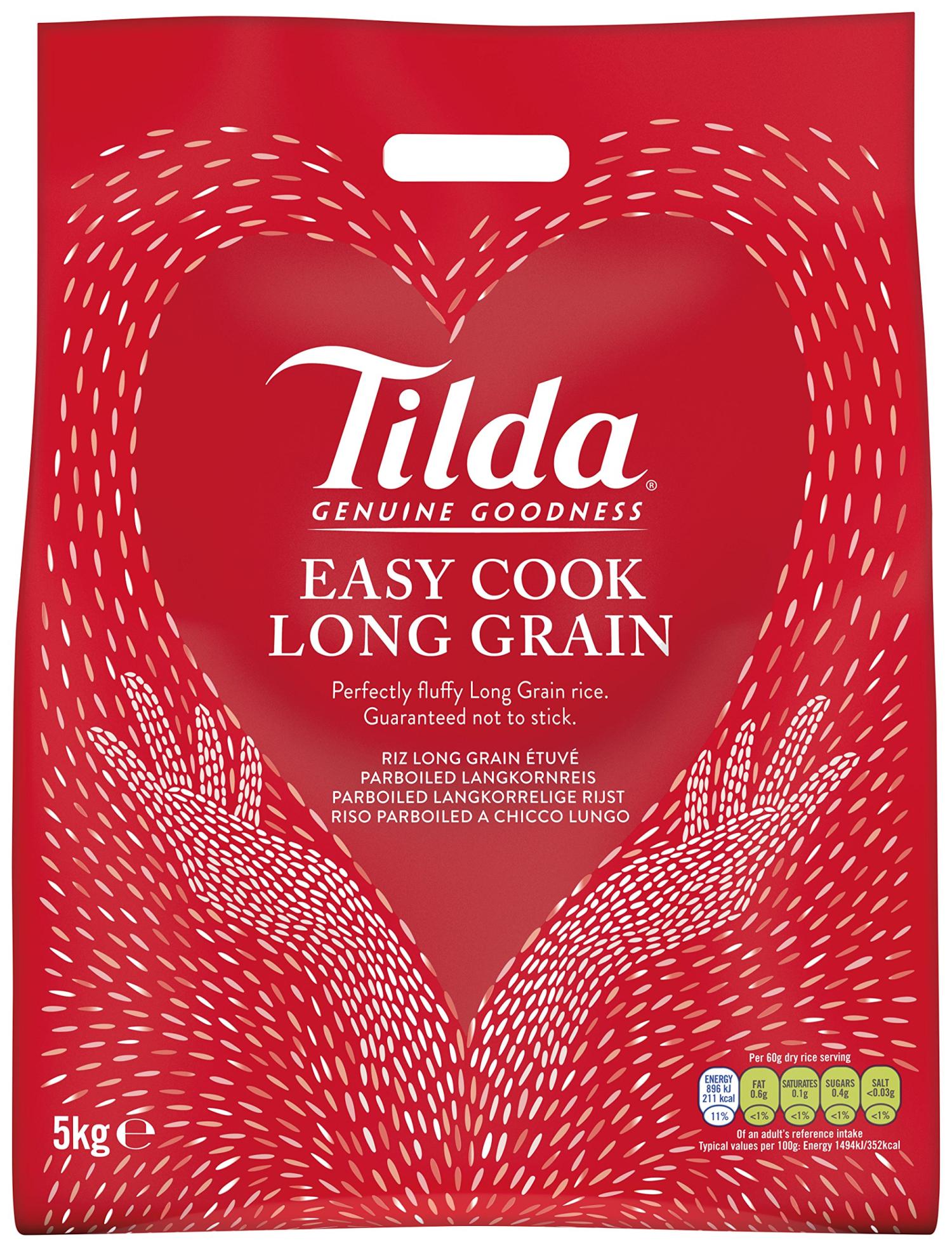 Tilda Easy Cook Long Grain Rice 5 kg 5 kg (Pack of 1)
